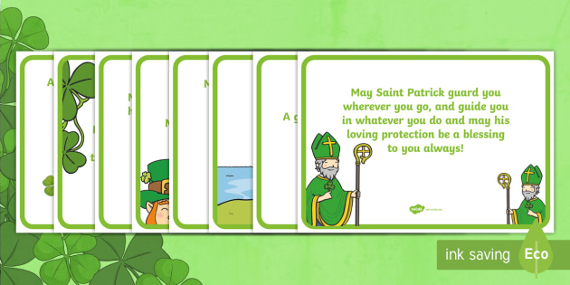 St. Patrick's Day Quotations and Blessings Display Posters