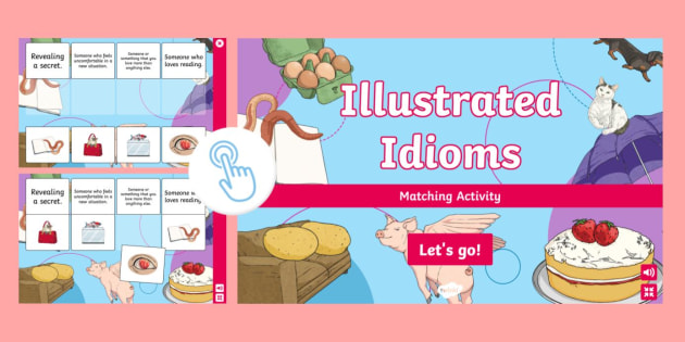 Illustrated Idioms Matching Game - English (teacher made)