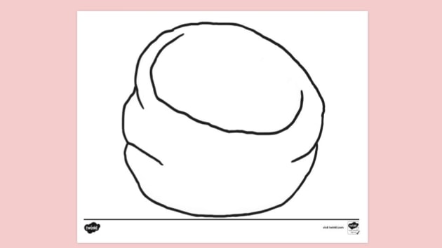FREE! - Yorkshire Pudding Colouring Sheet | Twinkl