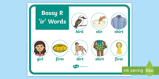 Bossy R - 'ir' Words Display Poster (teacher made) Bossy R - 'ir' Words Display Poster (teacher made)