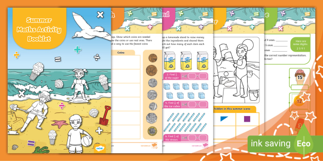 👉 KS1 Summer Maths Activity Booklet (Ages 5 - 7)