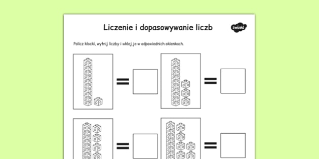 Liczenie I dopasowywanie liczb do ilości po polsku - matematyka