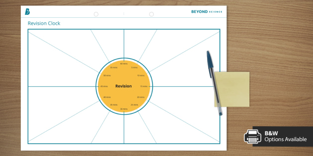 Revision Clock Sheet | GCSE Revision | Beyond Secondary
