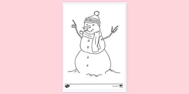 FREE! - Printable Snow Colouring Page - KS1 Resource - Twinkl