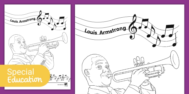 trumpet coloring sheet