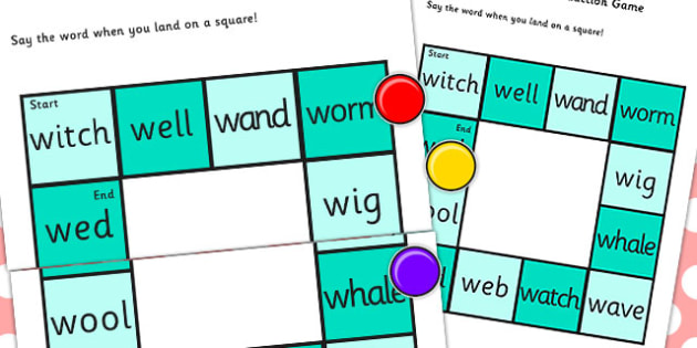 Initial 'w' Production Game (teacher made)