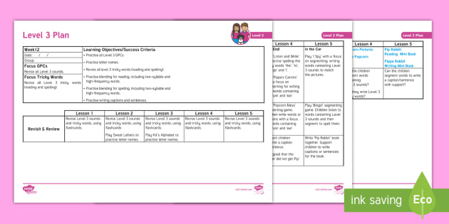 Recap Level 3 Lesson Plan - Level 3 Week 12