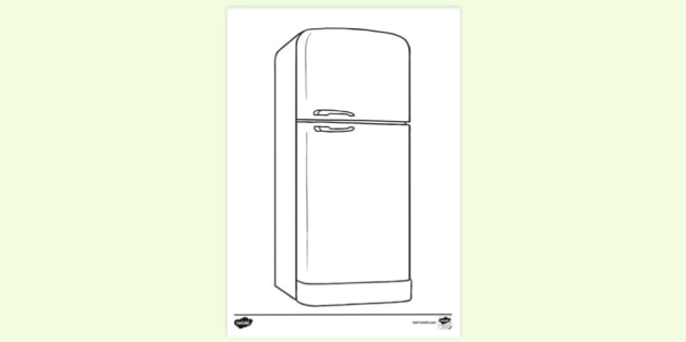 Vintage Fridge Colouring | Colouring Sheet (teacher made)