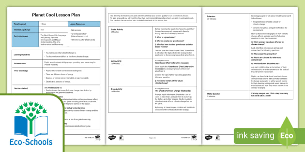 Eco-Schools Planet Cool Lesson Plan KS1 (teacher made)
