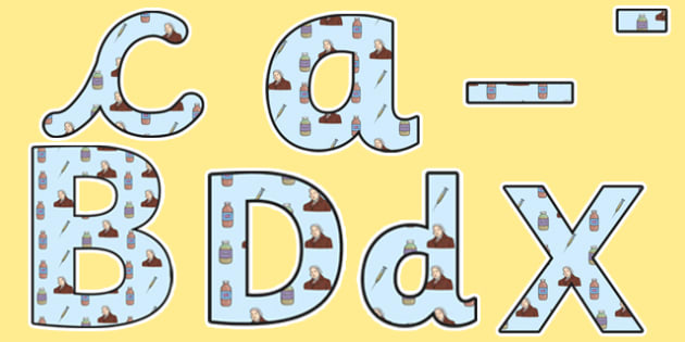 Edward Jenner Themed Display Lettering (teacher made)