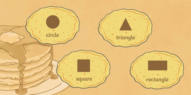2D Shapes on Pancakes Display Posters (teacher made)