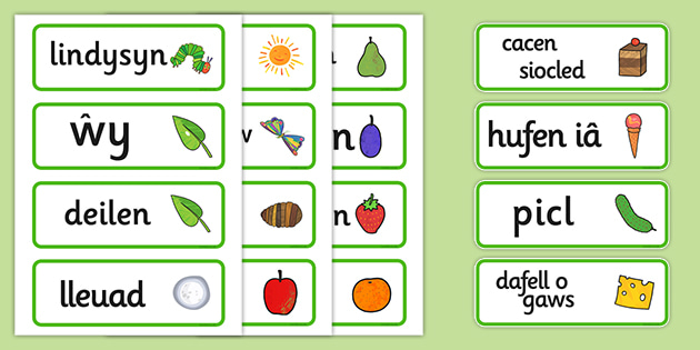 FREE! - Word Cards (Welsh Translation) to Support Teaching on The Very ...