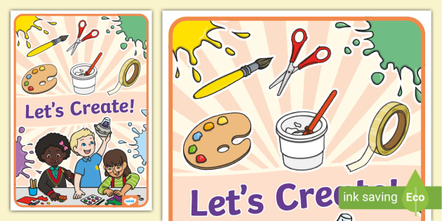 * NEW * Let's Create! Display Sign,Displays,Create