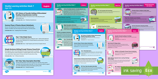 Weekly Learning Activities Week 7 Age 5-6 (Teacher-Made)