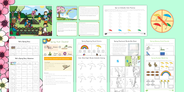 Spring K-2 Printable Resource Pack - Spring, First day of Spring, Writing