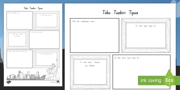 Superhero Transition Worksheet / Worksheet Te Reo Māori