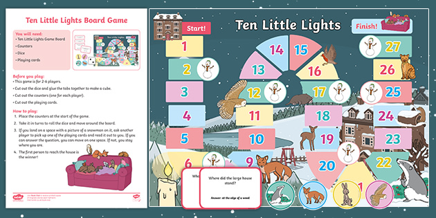 Ten Little Lights Board Game (teacher made)