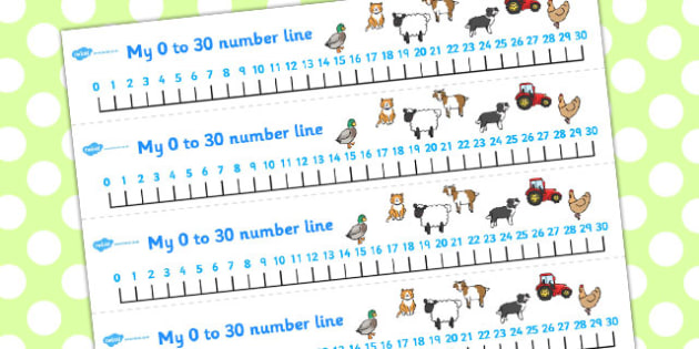Farmer and Duck Number Lines 0-30 (teacher made)