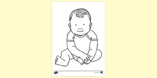 FREE! - Baby Colouring Sheet | Colouring Sheet