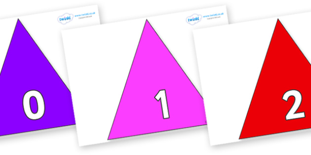 Numbers 0-100 on Triangles (teacher made)