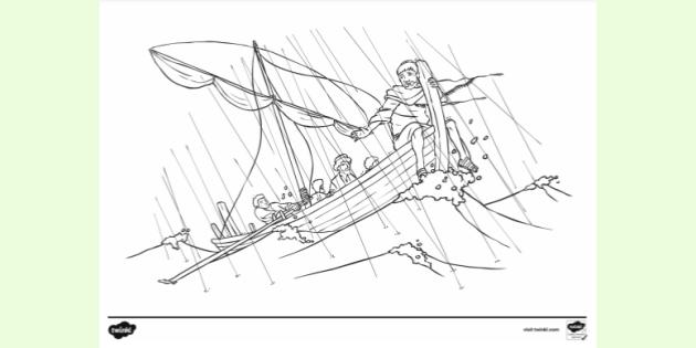 FREE! - Jesus Calming the Storm Colouring | Colouring Sheet