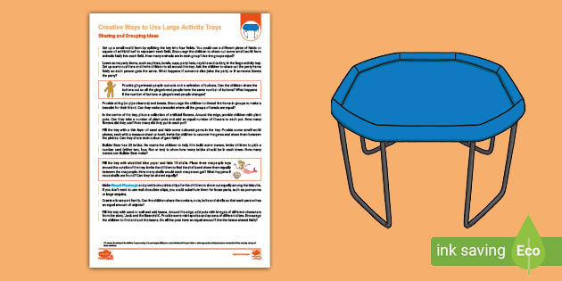 EYFS Large Activity Trays: Sharing and Grouping