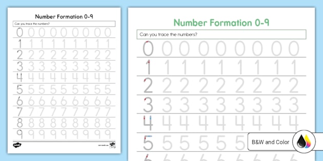 Number Formation Worksheets | twinkl.com