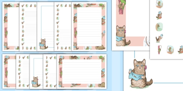 The Story of Miss Moppet Page Borders