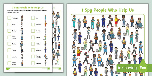 I Spy People Who Help Us (teacher made)