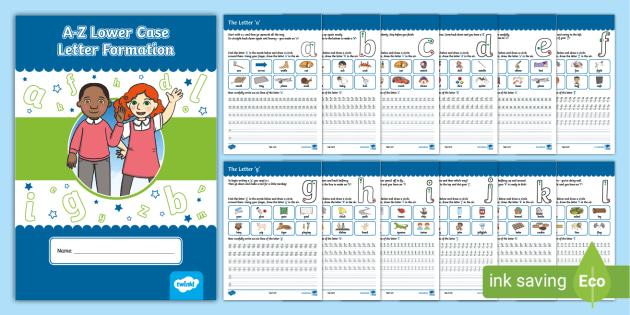 A-Z Lower Case Letter Formation Activity Booklet