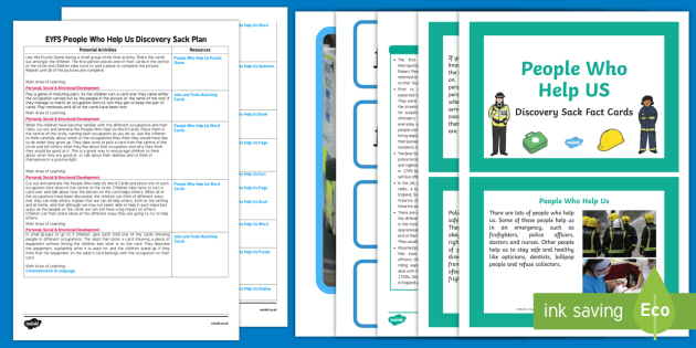 EYFS People Who Help Us Discovery Sack Plan and Resource Pack