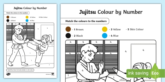 FREE! - Jujitsu Colour by Number (teacher made)