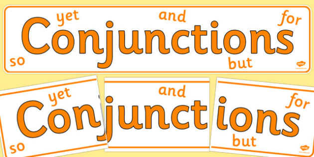 👉 Conjunctions Display Banner (teacher made)