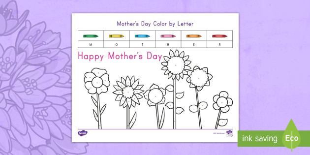 Mother's Day Color By Letter | Resources | Twinkl USA