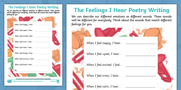 The Orchestra The Feelings I Hear Poetry-Writing Activity