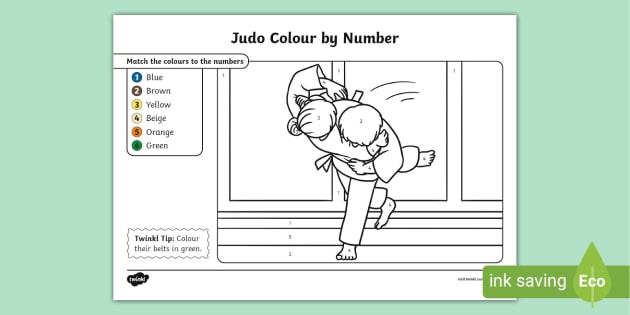 FREE! - Judo Colour by Number (teacher made)