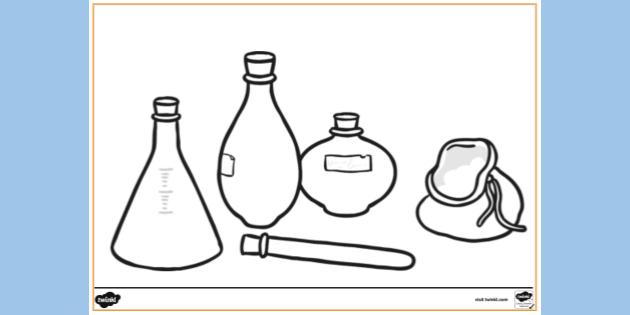 FREE! - Potion Ingredients Colouring Sheet - Primary Resources