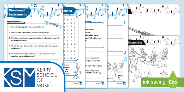 FREE! - Musical Instrument Families Worksheet Pack | Twinkl