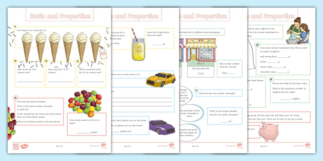 Proportion Application Worksheets