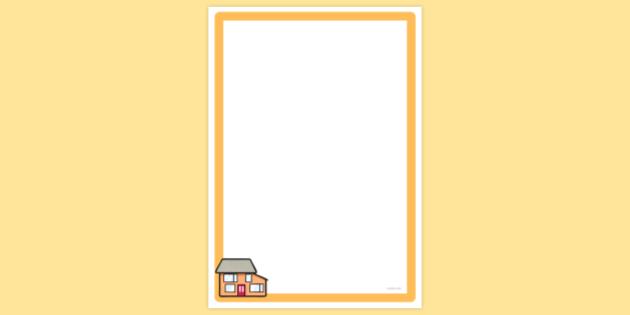 FREE! - Simple Blank House Map Icon Page Border | Twinkl