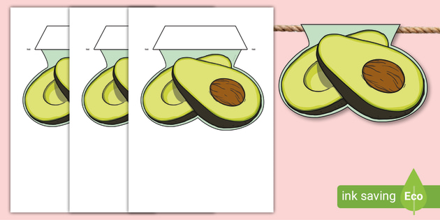 Avocado Themed Display Bunting