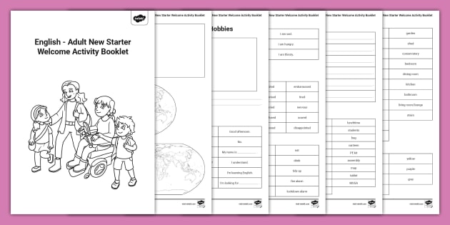 English - Adult New Starter Welcome Activity Booklet