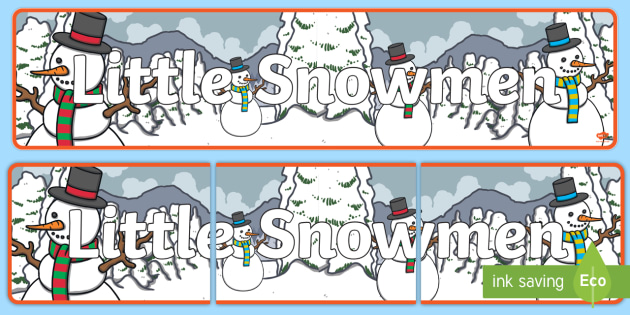 FREE! - Little Snowmen Display Banner (teacher made)