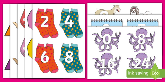 Times Tables 1 to 12 Visual Representation Cut-Outs