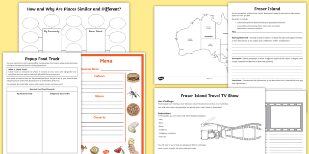 Australian States and Territories - Fraser Island Landmark Resource Pack