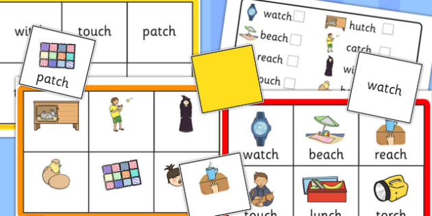 Final 'Ch' Sound Speech Bingo Game - Teaching Resource - Twinkl