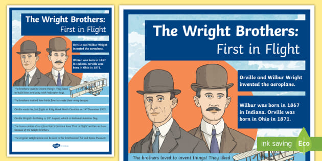 The Wright Brothers Poster (teacher made)