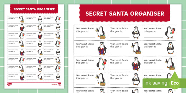 Secret Santa Organiser (teacher made)