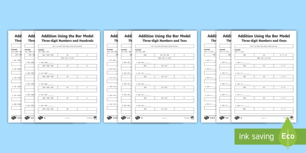 3rd Class Addition Using the Bar Model Resource Pack - Bar Modelling ...