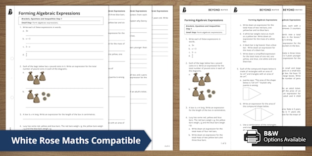 Algebraic Expressions | twinkl.co.uk